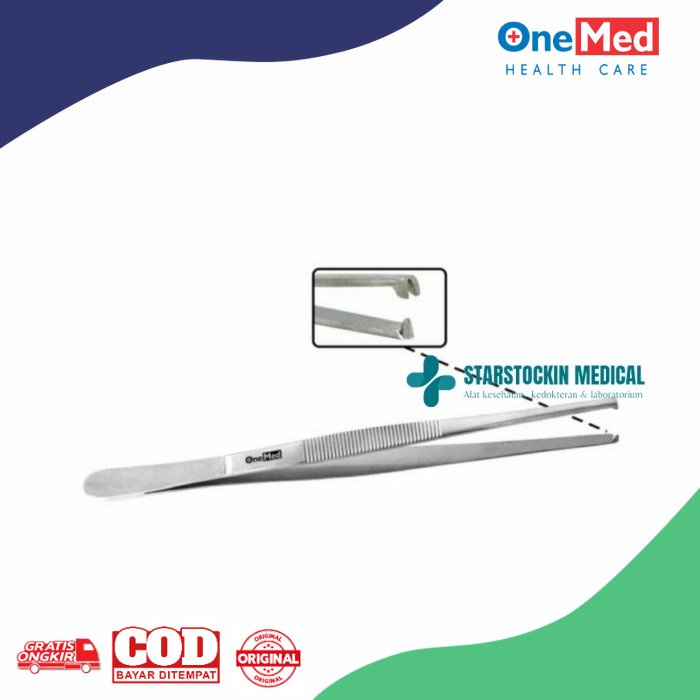 Jual Pinset Chirurgis Onemed Pincet Stainless Steel 14 cm | Shopee ...