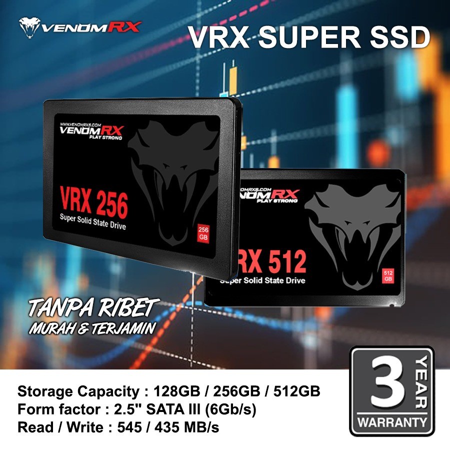 Jual SSD VENOMRX Super 2.5" Inch SATA 128GB I 256GB I 512GB I 1TB | Shopee Indonesia