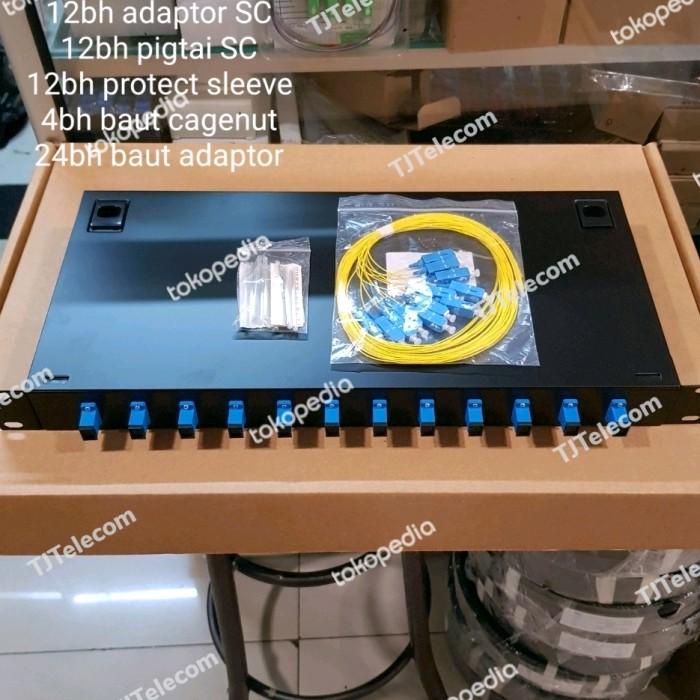 Jual OTB rack fiber optik 12 core / ODF rack 12 core SC upc ( hitam ...