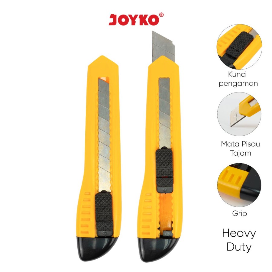 Jual Cutter Besar JOYKO Kuning CU0508/Pisau Kater Kuning/Pemotong ...