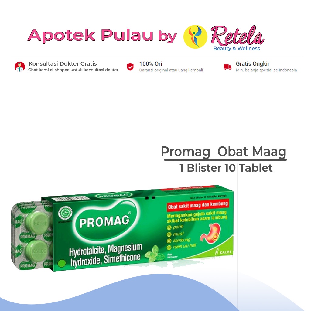 Jual PROMAG TABLET 1 STRIP 10 TABLET | Shopee Indonesia