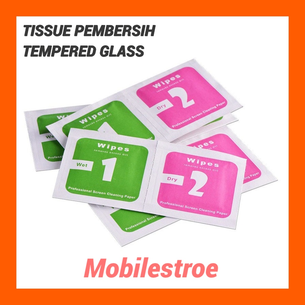 Jual TISSUE PEMBERSIH TEMPERED GLASS / WIPES KACA LAYAR HP / DRY AND ...