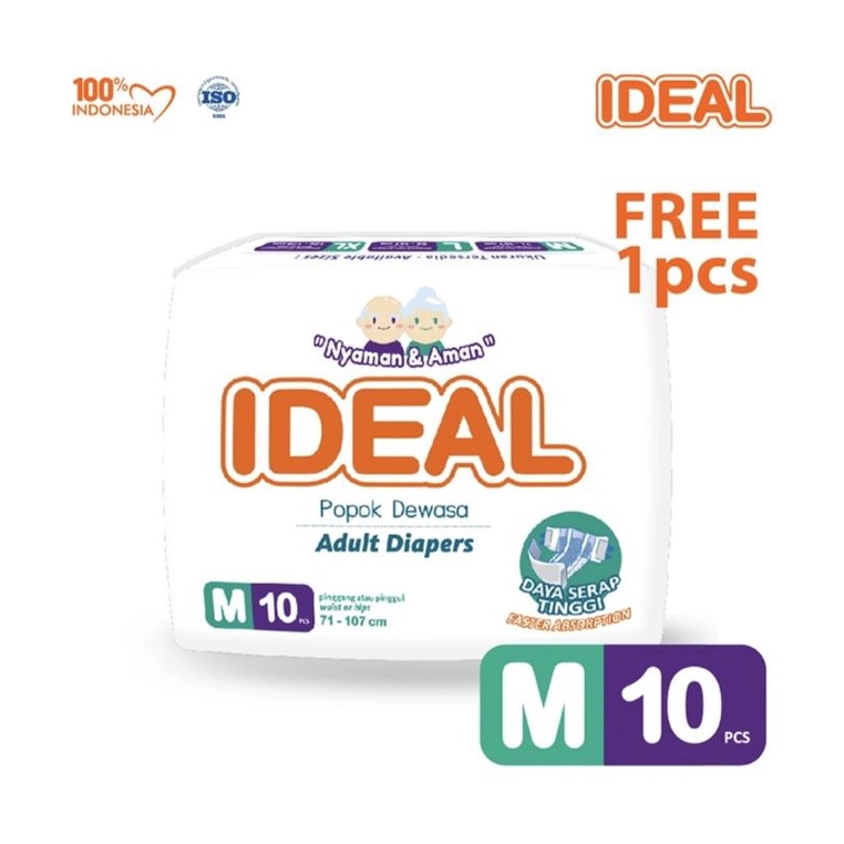 Jual IDEAL ADULT DIAPERS M10 | Shopee Indonesia