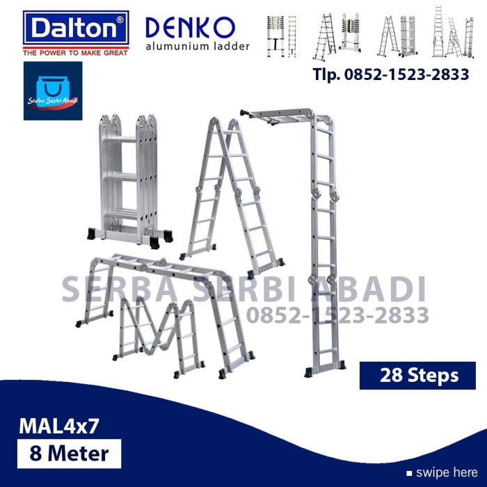 Jual Tangga Tangga Alumunium Multipurpose 8 Meter Denko Mal 4X7 ...