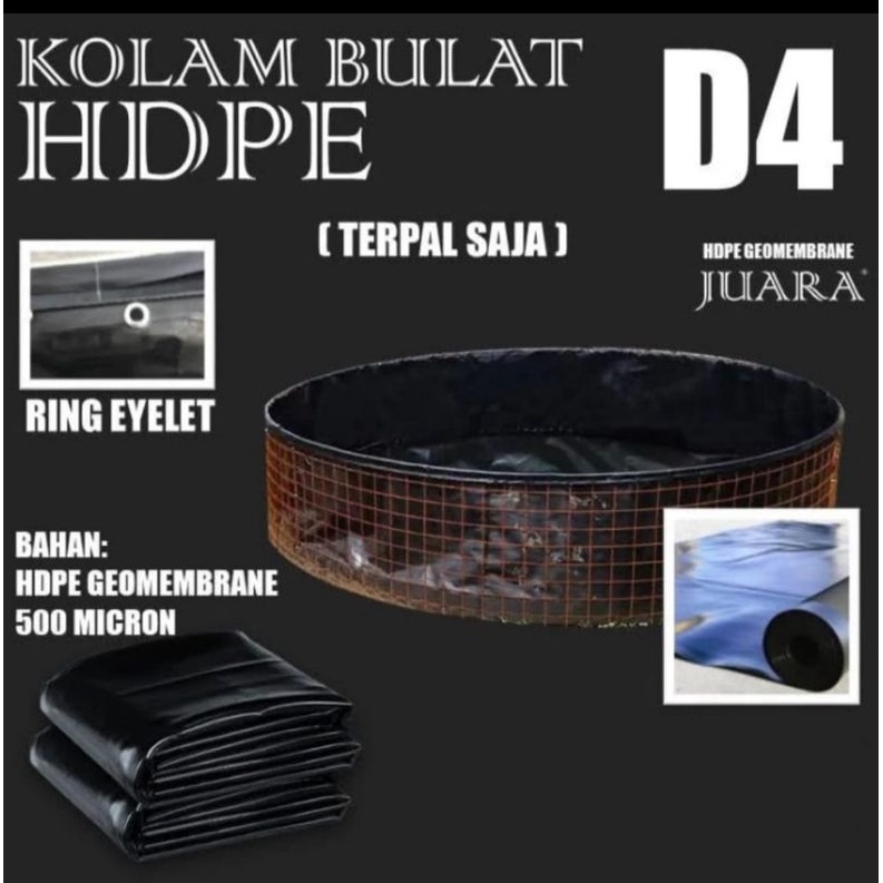 Jual KOLAM BULAT HDPE 500 MIKRON DIAMETER 4M ( TERPAL SAJA ) | Shopee Indonesia