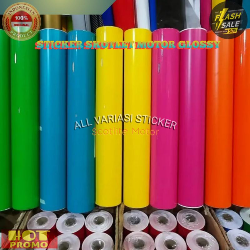 Jual Stiker Warna Glossy Motor Scotlet Vinyl Stiker Scotlite Serbaguna ...