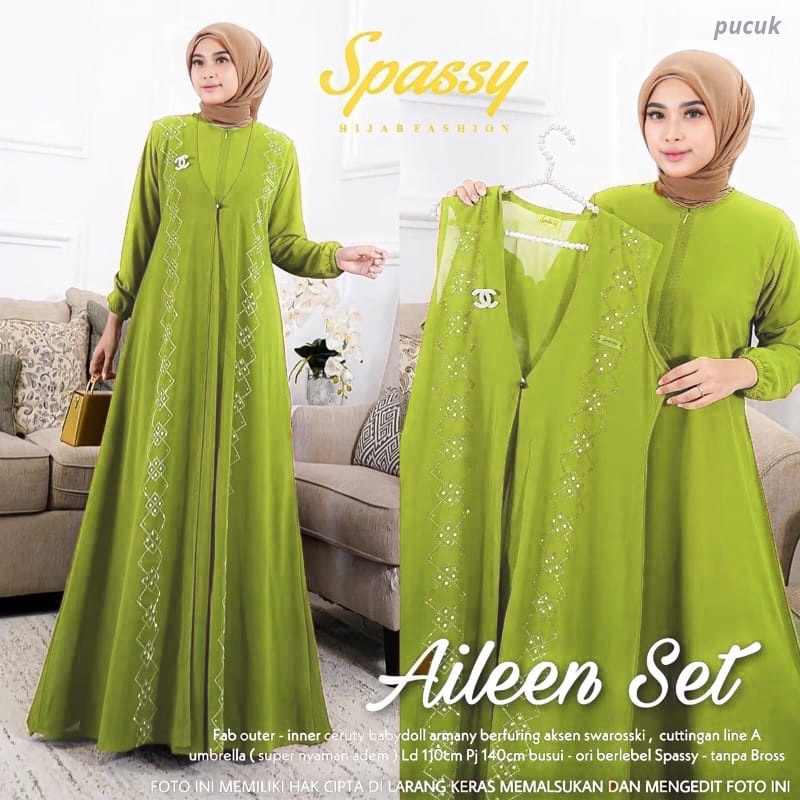Jual [Ada jumbo] AILEEN set / Ailen Dres / Aileen Dress / Aileen Gamis | Shopee Indonesia