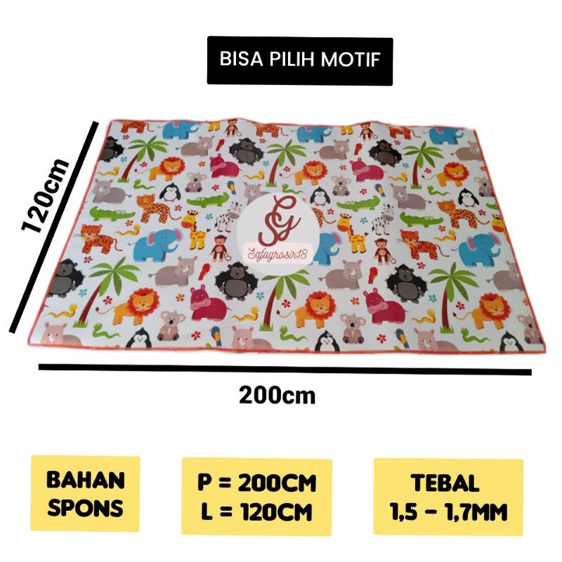 Jual Tikar Gambar Spon Plastik Ukuran 120x200cm Anti air | Karpet ...
