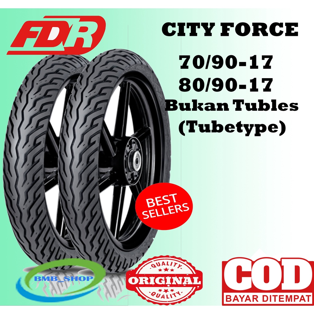 Jual paket Ban FDR City force 70/90 & 80/90 ring 17 bukan tubeless ...