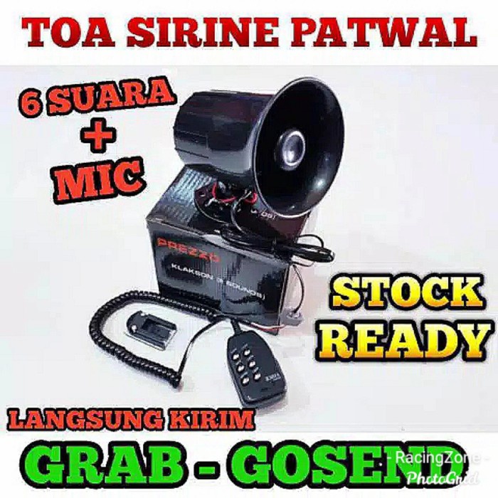 Jual Klk Klakson Toa 6 Suara Sirine Polisi Klakson Mic 12 Volt Plus ...