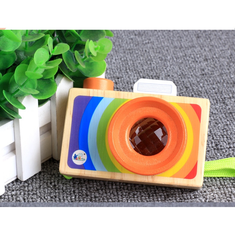 Jual MAINAN ANAK KAMERA KAYU / WOODEN RAINBOW CAMERA TOY PRETEND PLAY ...
