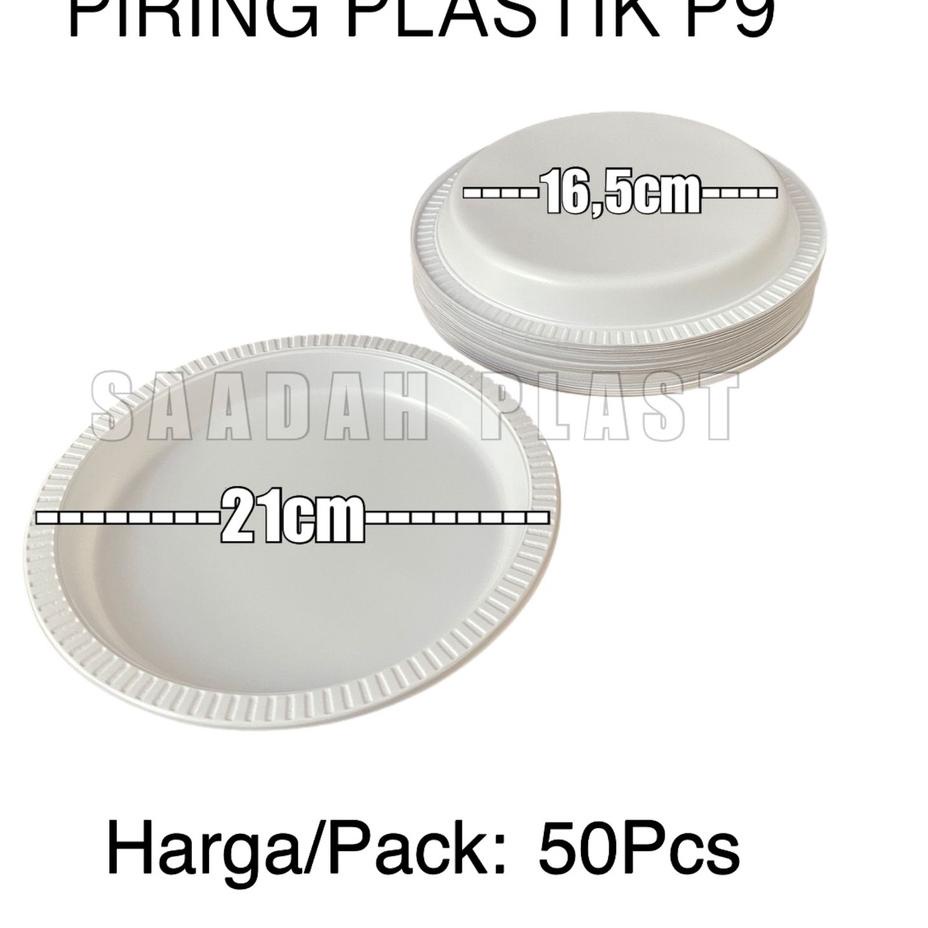 Jual Miliki @50pcs Piring Makan Plastik Besar P9 / Piring Pesta Ukuran ...