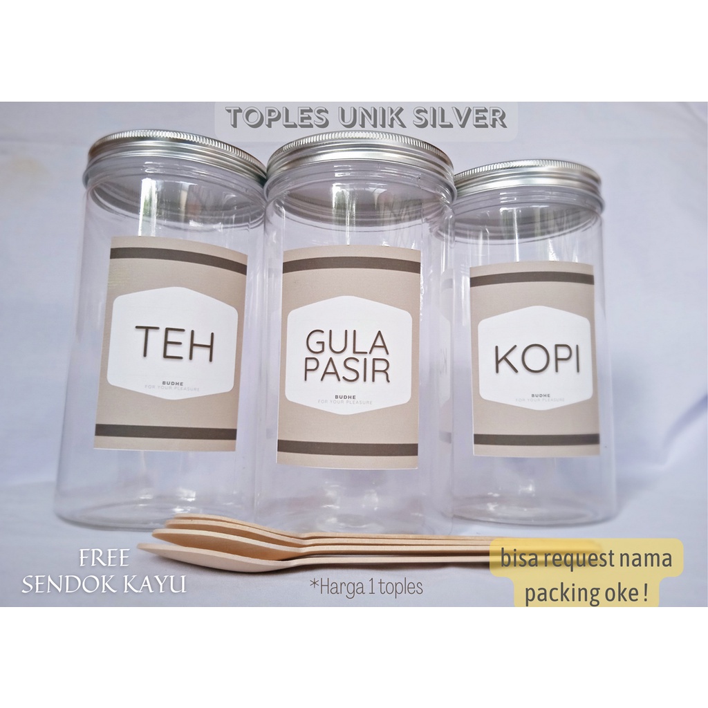 Jual Toples plastik bening tabung 1 Kg murah alumunium tempat ...