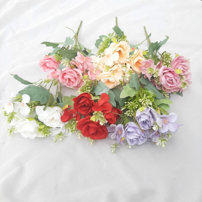 Jual BUNGA MAWAR MIX / BUNGA ARTIFICIAL / BUNGA MEJA / BUNGA DEKOR ...