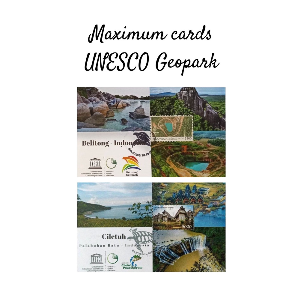 Jual MC- Maximum Cards UNESCO Global Geopark Kartu pos Kartupos ...