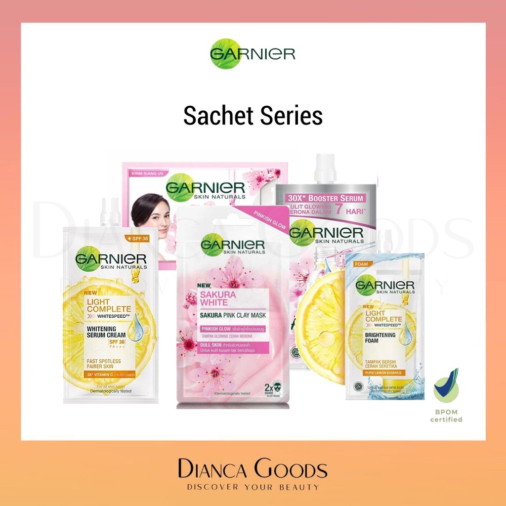 Jual GARNIER Sachet Series | Light Complete [ Serum Cream / Foam ...