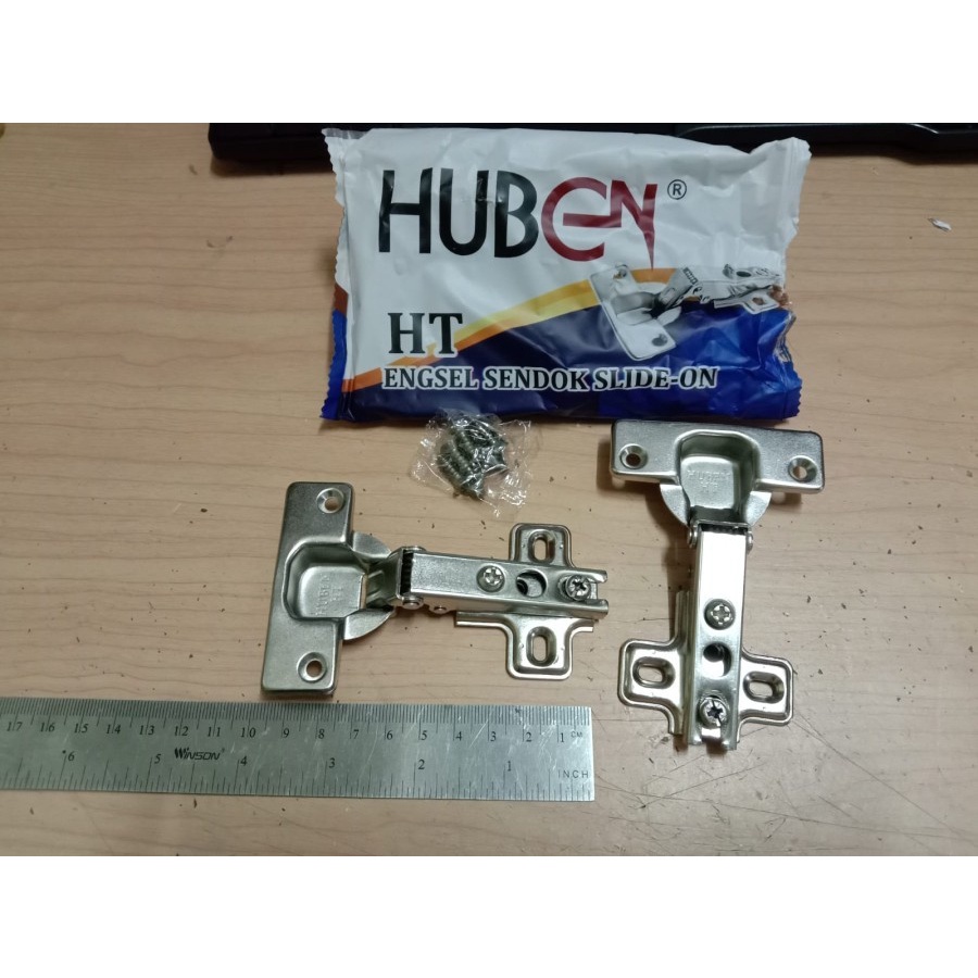 Jual aneka-Engsel Sendok Lurus HT-0 Huben / Engsel Pintu Lemari Manual ...