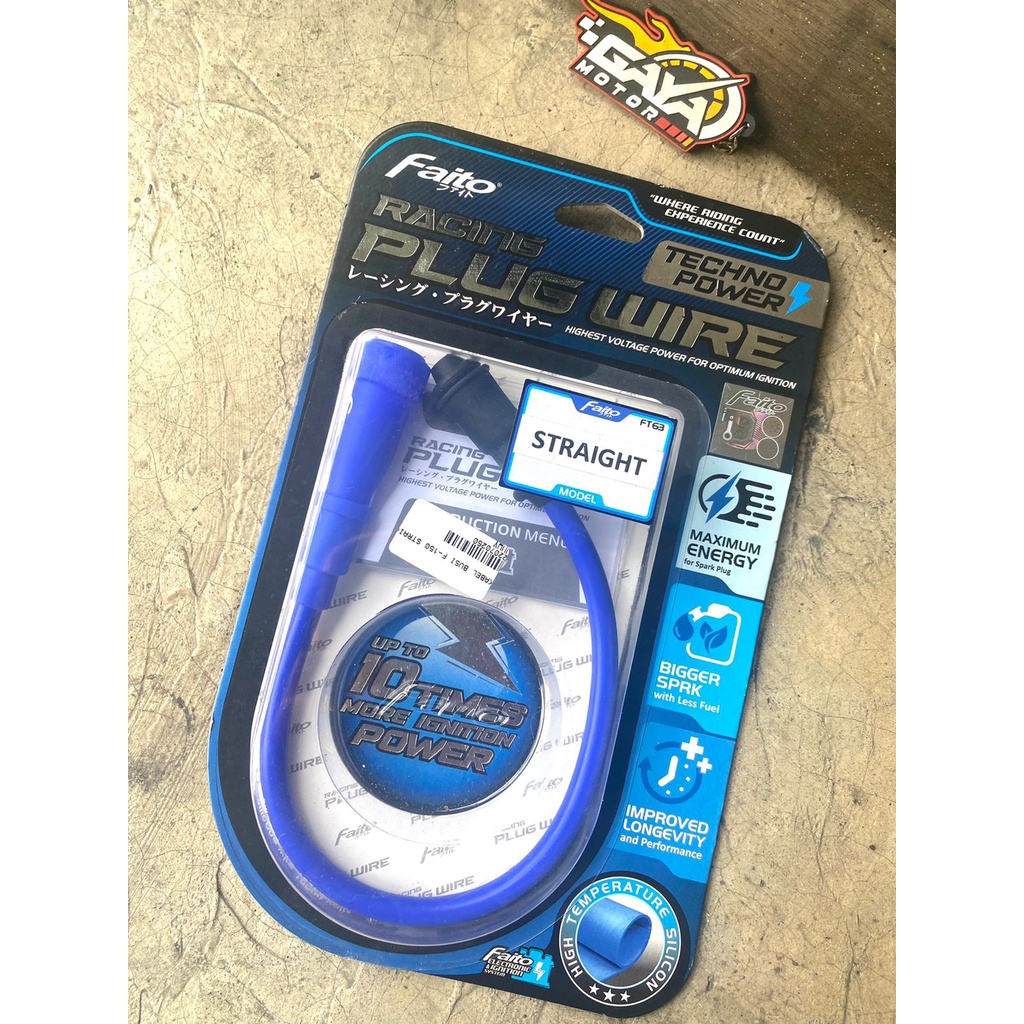 Jual Kabel Busi Plug Wire straight FAITO Motor Honda Yamaha Universal ...