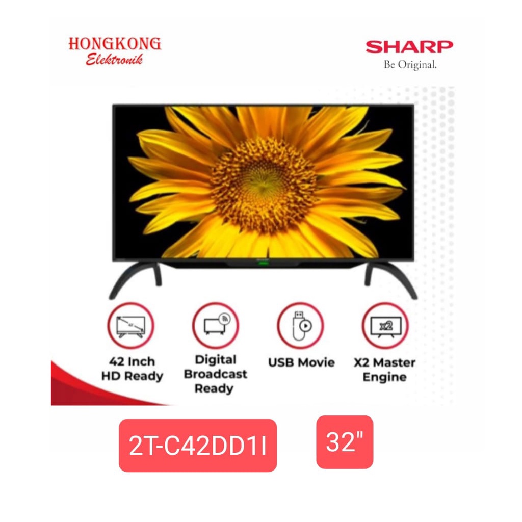 Jual LED TV 42 Inch SHARP Digital TV Full HD 2T-C42DD1I | Shopee Indonesia