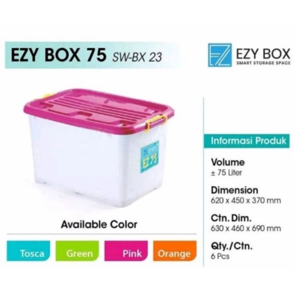 Jual Container Box - Ezy Box 75 Liter - Box Penyimpanan - Box Container ...