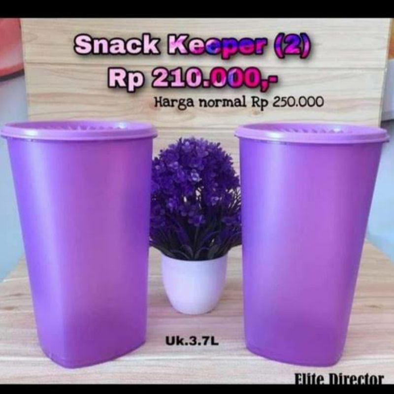 Jual Snack keeper tupperware ukuran 3,7 liter harga satuan / toples ...