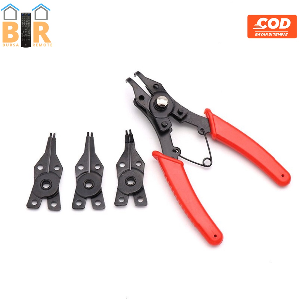 Jual Tang Snap Ring 4In1 Plier Snapring + 4 Mata Tang Penjepit Kabel ...