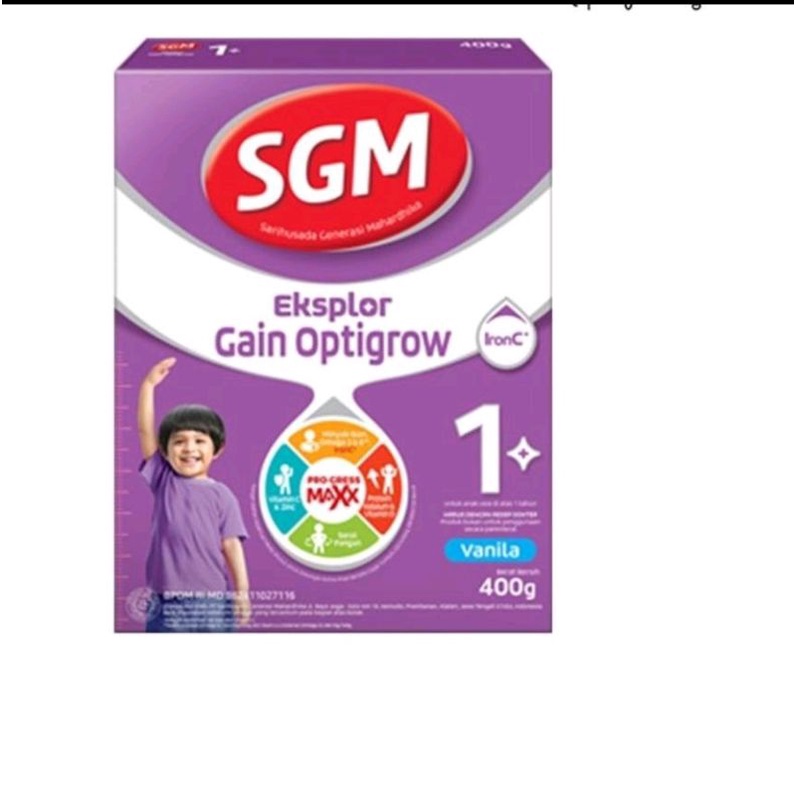 Jual SGM eksplor gain Optigrow 1 plus 400g ed 2026 | Shopee Indonesia