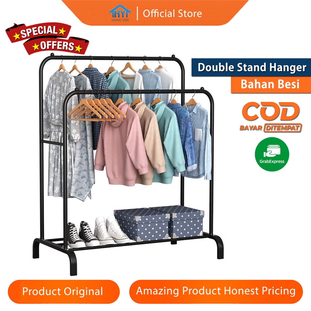 Jual Rak Gantung Baju Gantungan Big Stand Hanger Double Stand Hanger ...