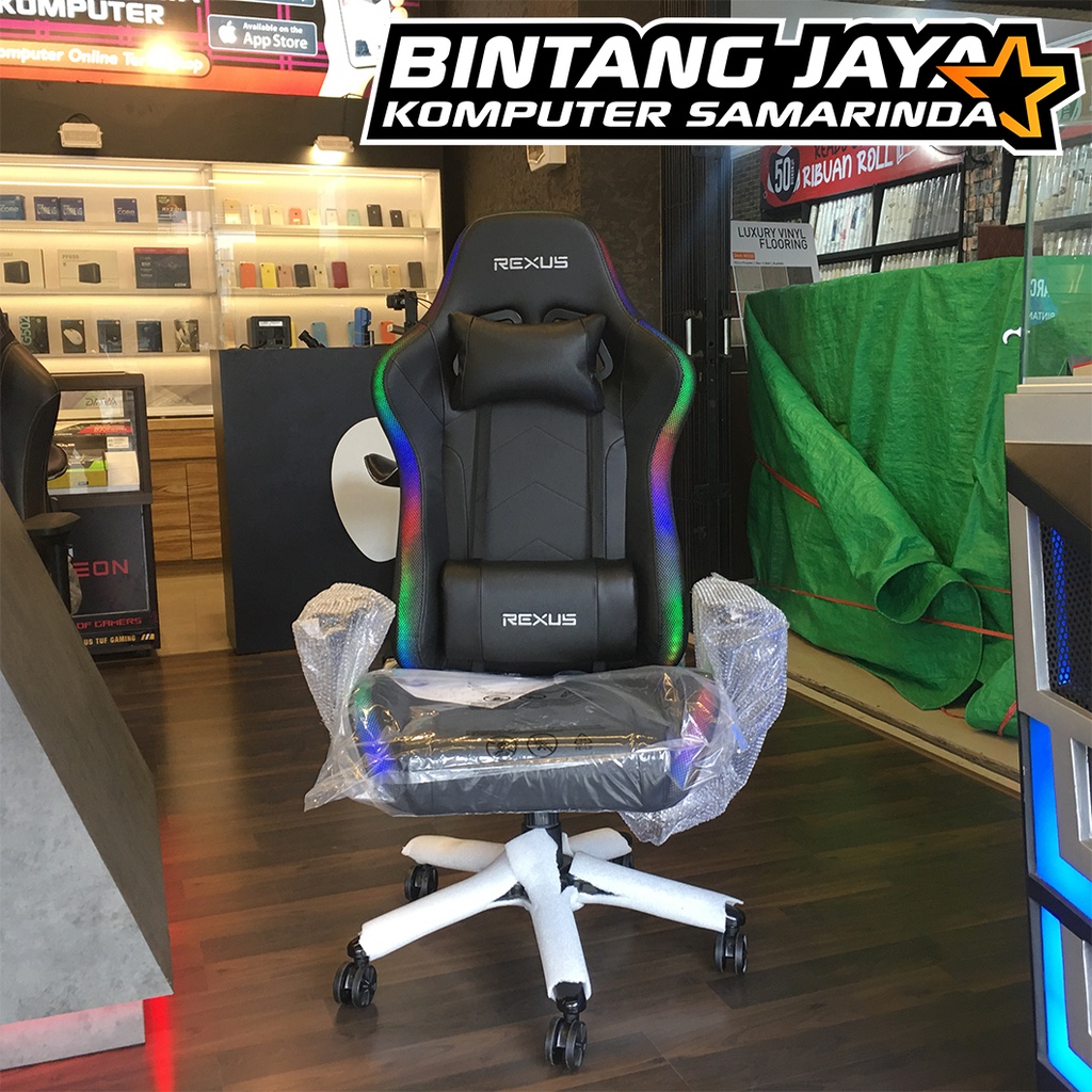 Jual Rexus Gaming Chair RGC-103 V2 RGB - Black | Shopee Indonesia