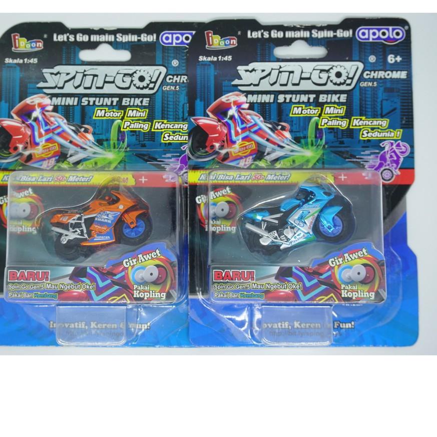 Jual 6.6 STOK READY Mainan Motor BALAP Apolo SPIN GO MINI BIKE CHROME ...