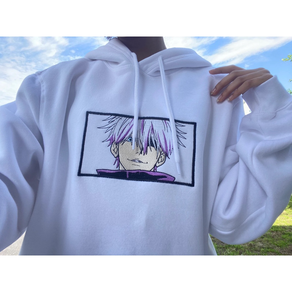 Jual Sweater Hoodie Gojo Satoru Embroidery Anime Manga Jujutsu Kaisen ...