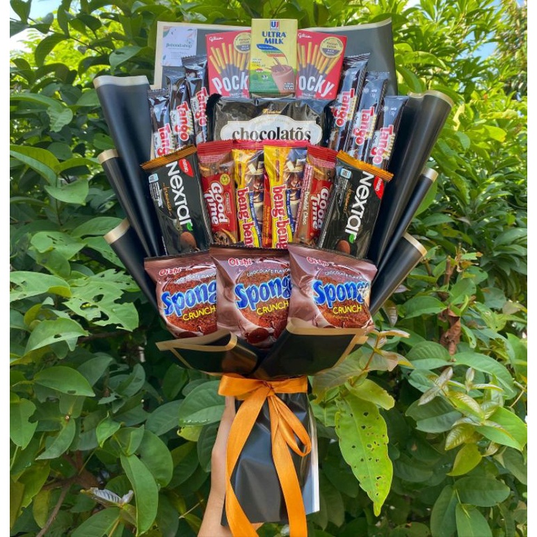 Jual BUKET SNACK HITAM COKLAT | Shopee Indonesia