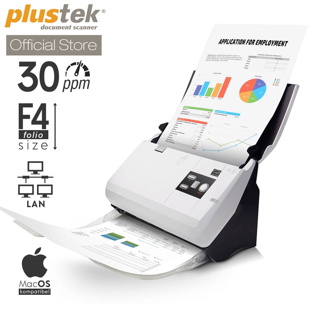 Jual Scanner Plustek SmartOffice PN30U - 30 Lembar/menit (F4/Folio) | Shopee Indonesia