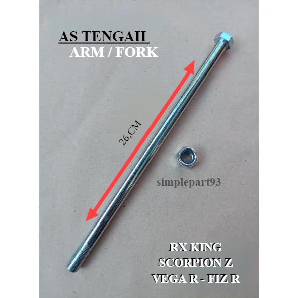 Jual AS FORK ARM FOROK POROK TENGAH YAMAHA RX KING, SCORPIO Z, FIZ R ...