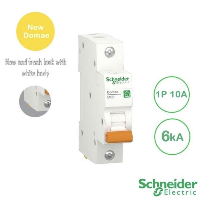 Jual Schneider MCB 1P 6A 10A 16A 20A - New Domae 1 Phase 6 10 16 20 Ampere Non COD | Shopee ...