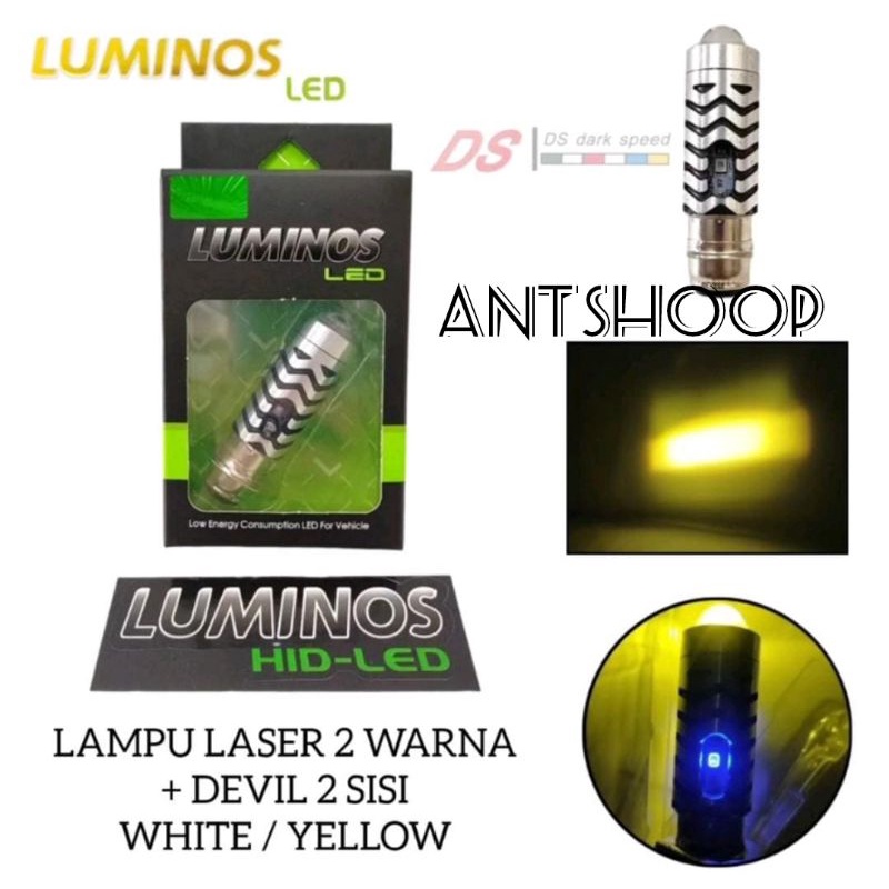 Jual Lampu LED LUMINOS Depan Motor H6 LS2 Laser Hi Low Luminos DC Putih Kuning ANTSHOOP | Shopee ...