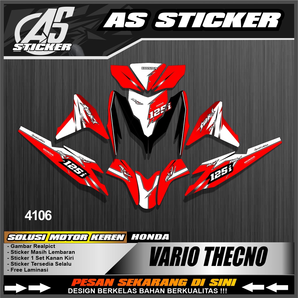Jual 4106a Sticker Decal Montor Vario Thecno Full Body Desain Resing ...