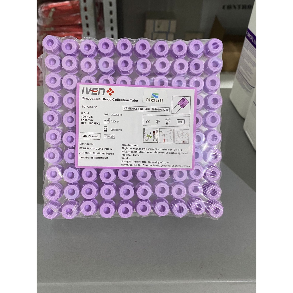 Jual Tabung Edta Plastik 0,5 Ml iven Glory | Shopee Indonesia