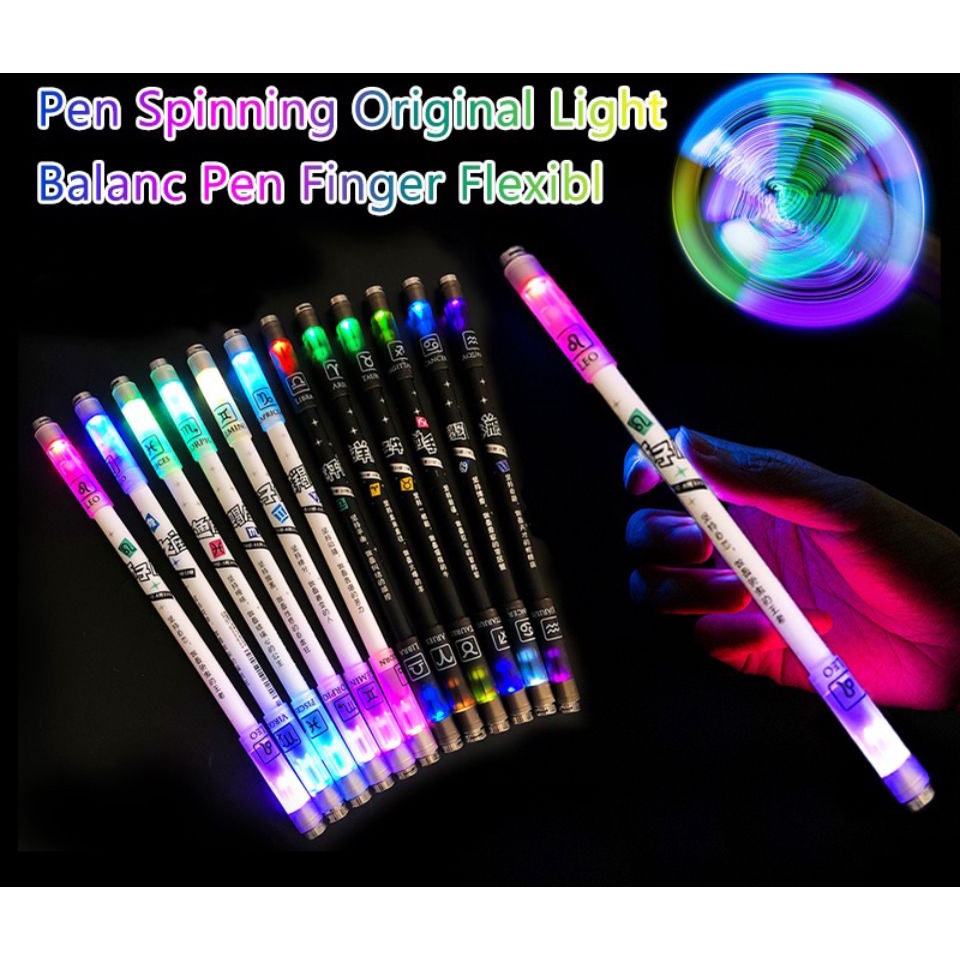 Jual jm Pulpen Spinning LED Original Anime Spinning Pen Light Balance ...