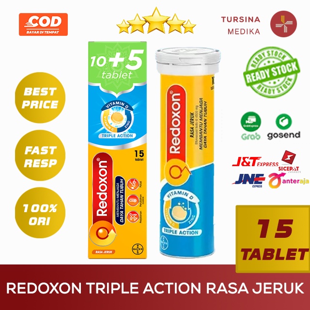 Jual Redoxon Triple Action Effervescent rasa Jeruk Orange / Suplemen ...