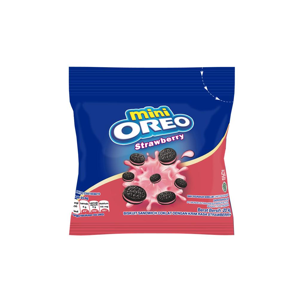 Jual [WM] Mini Oreo Strawberry - Biskuit Oreo 20.4g | Shopee Indonesia