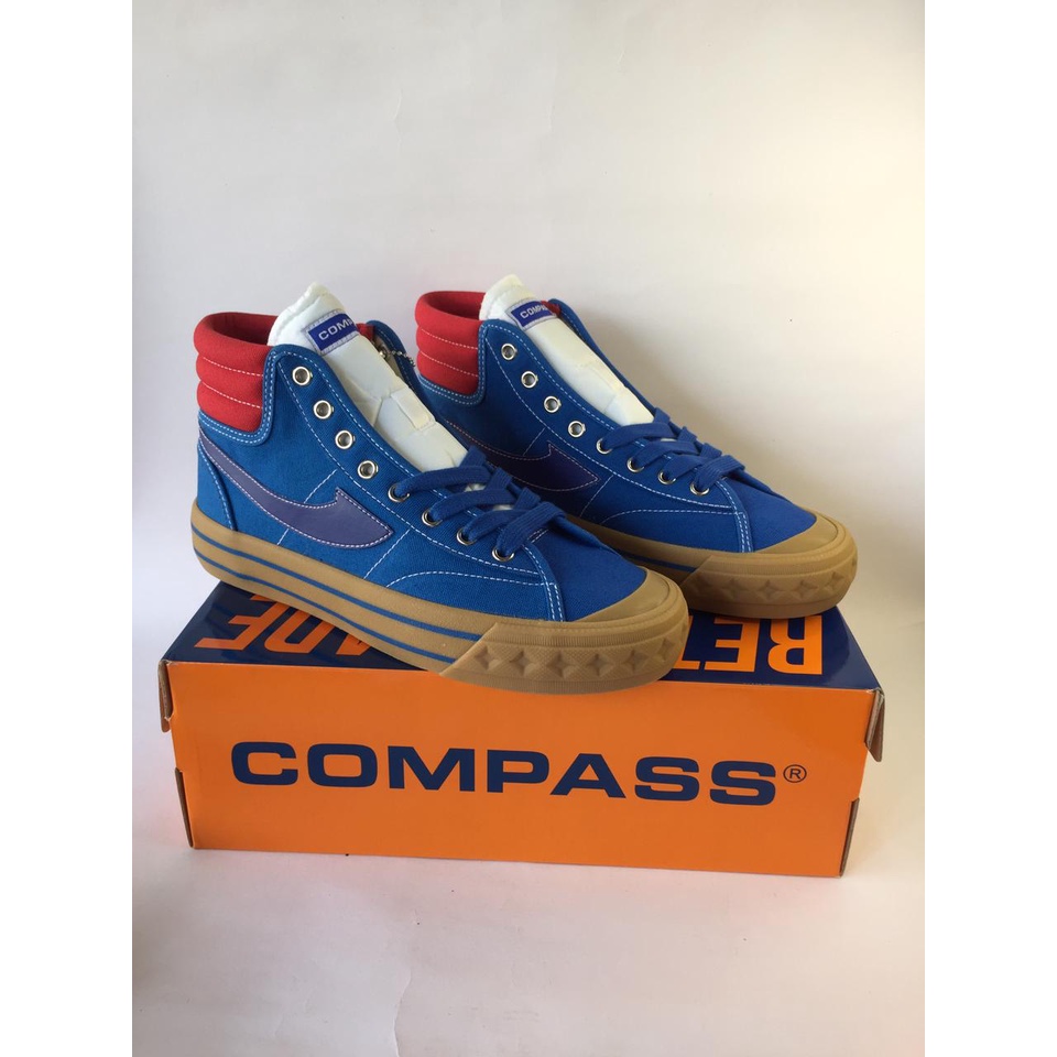 Jual Sepatu Compass Retrogade High Blue Gum | Shopee Indonesia