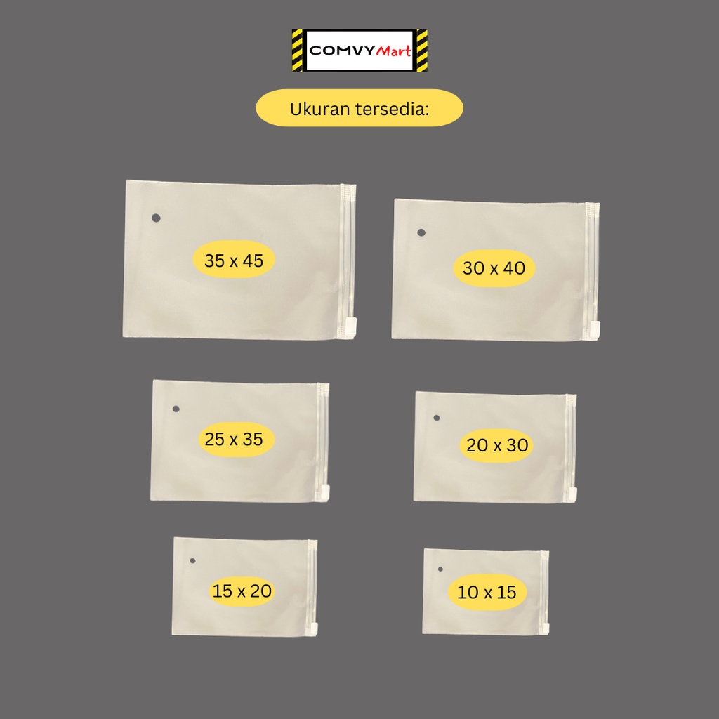 Jual Zip Lock Zipper Bag Storage Packing Tas Travel Plastic | Shopee ...