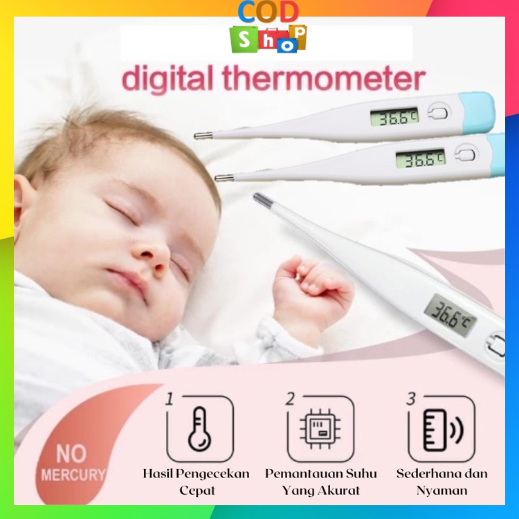 Jual COD - 5546 Alat Pengukur Suhu Badan Bayi Dan Dewasa / Termometer ...