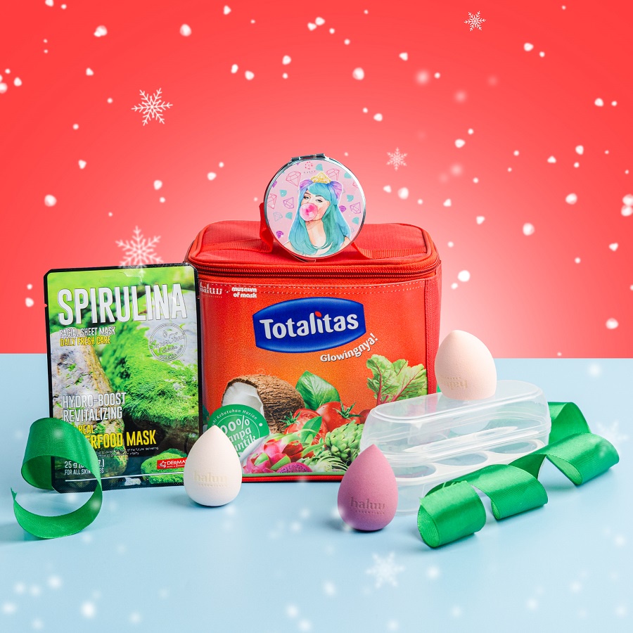 Jual Haluu X Museum Of Mask Bundle (Pouch, Mask, Sponge Bundle 3 ...