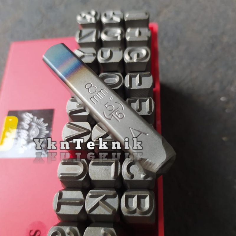 Jual Alat Ketok Huruf Angka 8 mm Original Tjap Mata Letter Punch ...