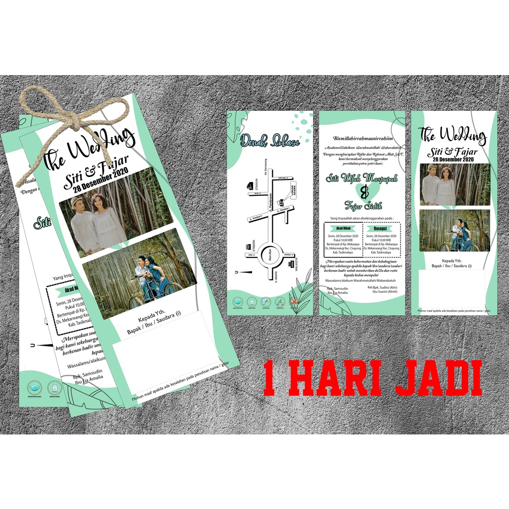 Jual Undangan Pernikahan Model Hand Tag kekinian | Shopee Indonesia