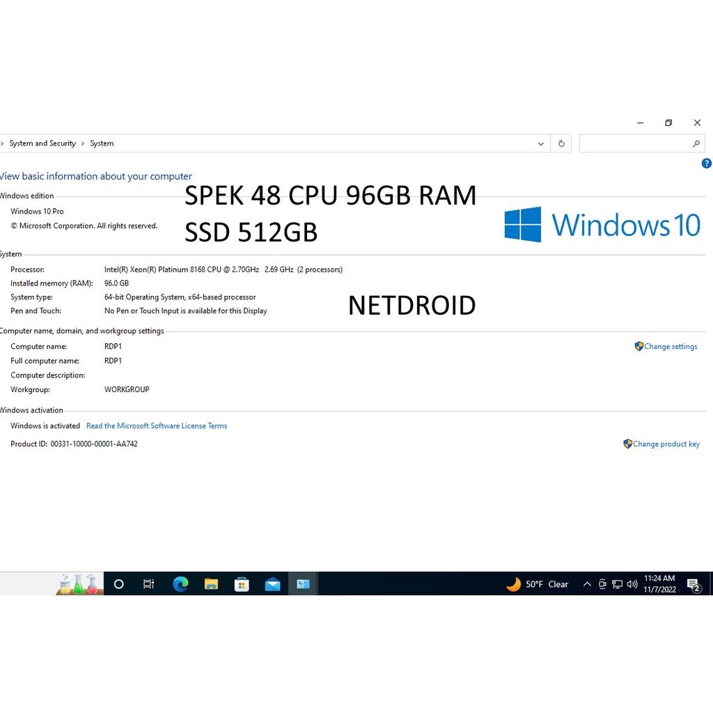 Jual Server RDP Support,Emulator,OBS,Bot Windows,Linux,dll Spek 32 CPU ...