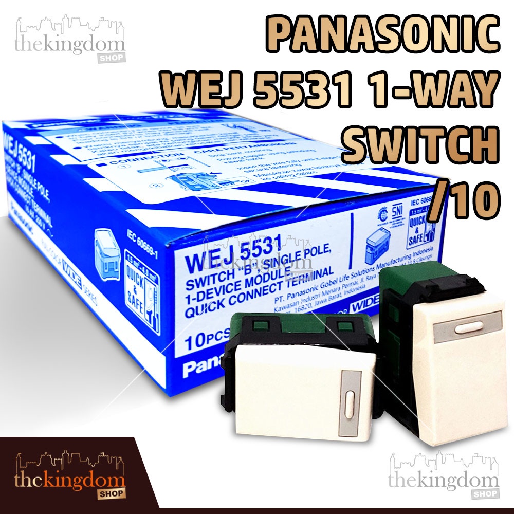 Jual Panasonic WEJ 5531 1-Way Switch Mata Saklar Sakelar Listrik Lampu ...