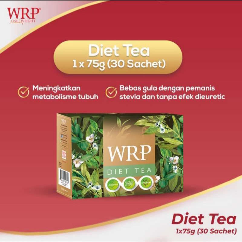 Jual WRP GREEN TEA ( DIET TEA) 10 SACHETS DAN 30 SACHETS | Shopee Indonesia